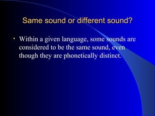 Intro to Phonology | PPT