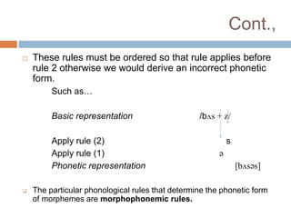 Phonology and pronunciation of morphemes ms. ladjagais | PPTX