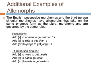 Phonology and pronunciation of morphemes ms. ladjagais | PPTX