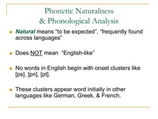 Phonology chapter 8 | PPTX