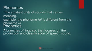 phonology and phonemics awareness lecture | PDF
