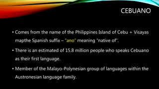 Phonology of cebuano (vowels) | PPTX