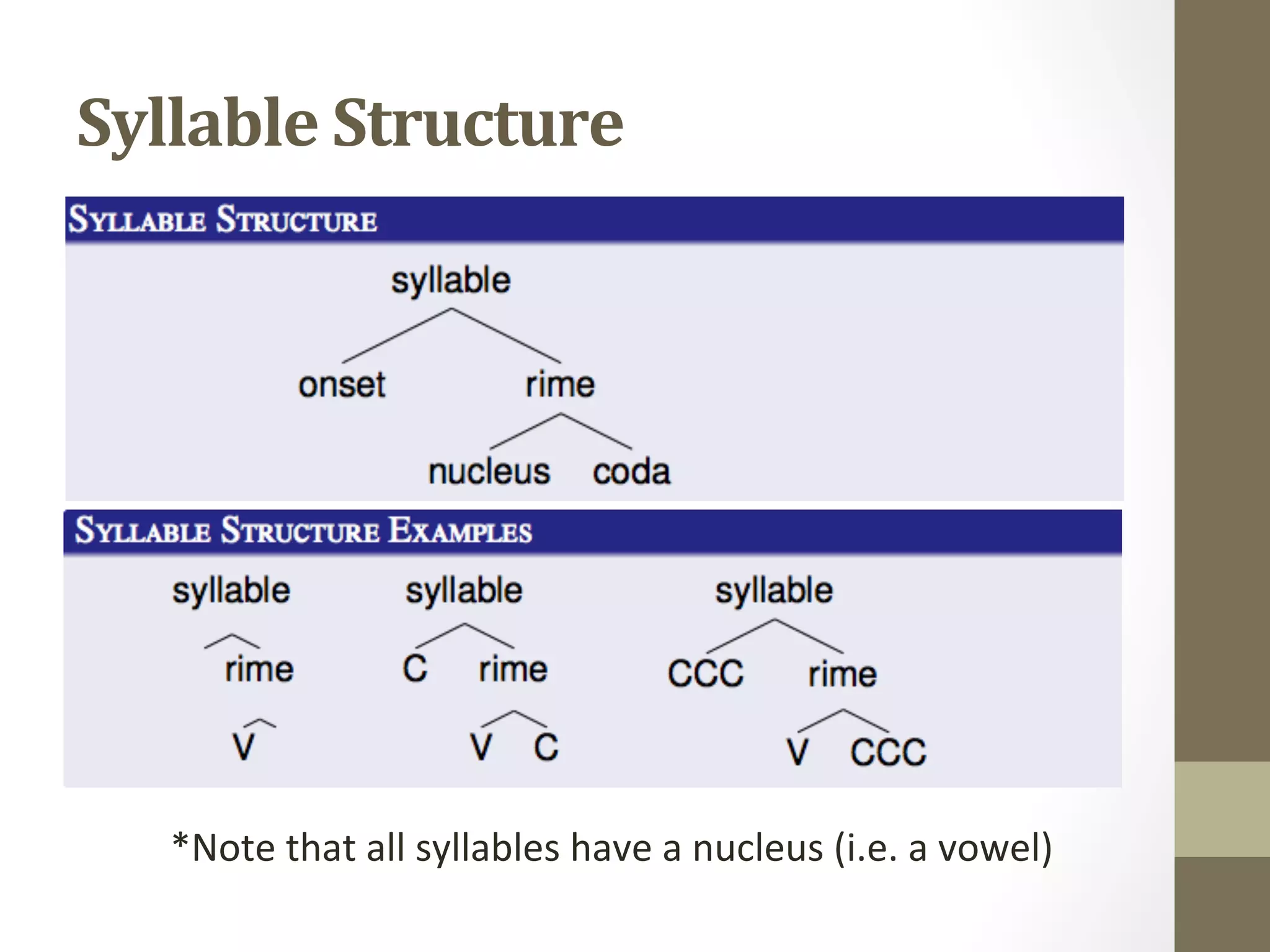 Phonology: Phones, Syllables & Phonotactics | PDF