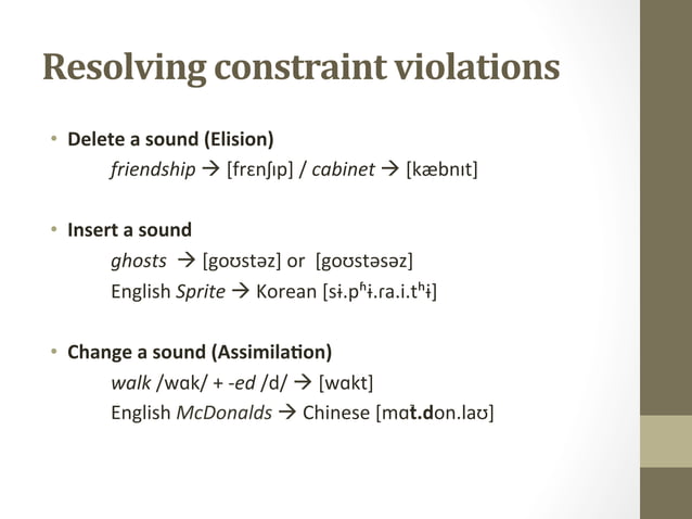 Phonology: Phones, Syllables & Phonotactics | PPT