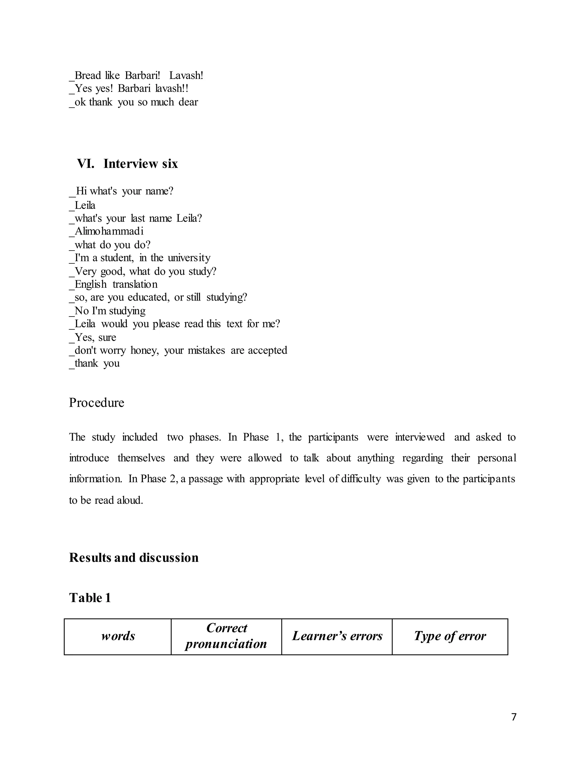 Iranian students' pronunciation behaviour in English classes | DOCX