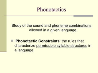 Phonology to be used | PPT