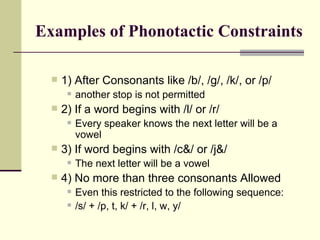 Phonology to be used | PPT