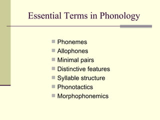 Phonology to be used | PPT