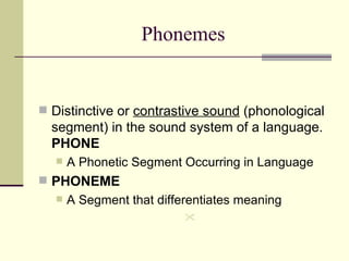 Phonology to be used | PPT