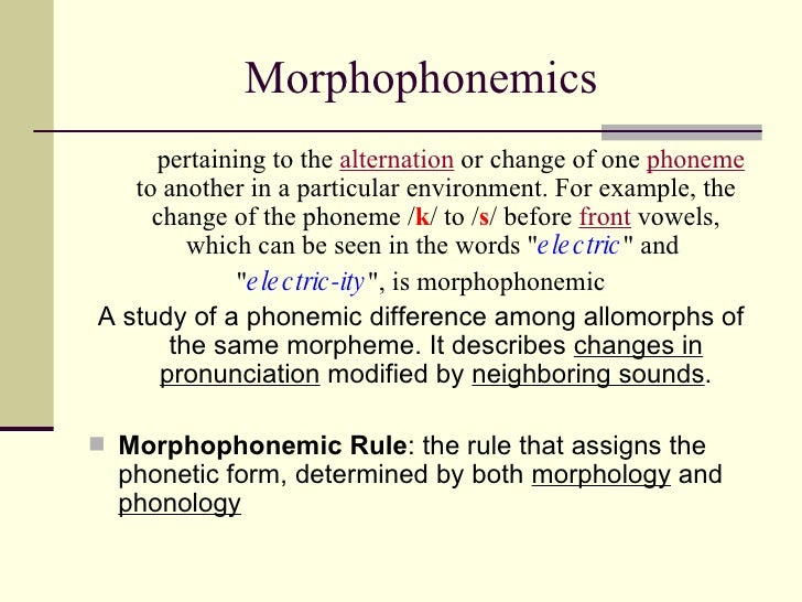 Phonology to be used