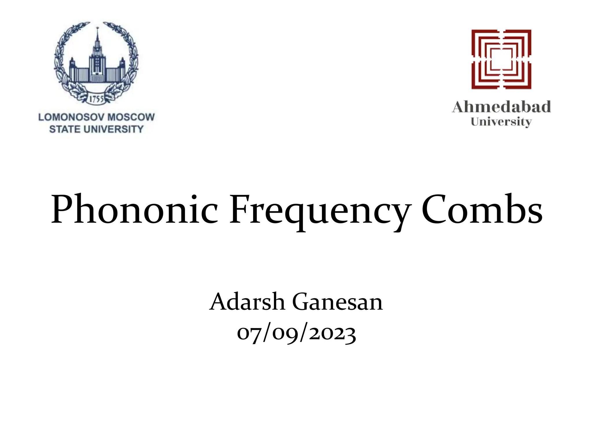 Phononic frequency combs using MEMS resonators | PPTX