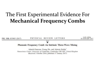 Phononic frequency combs using MEMS resonators | PPTX
