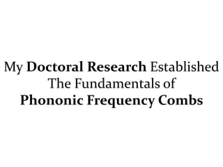 Phononic frequency combs using MEMS resonators | PPTX