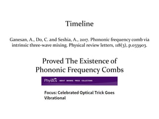 Phononic frequency combs using MEMS resonators | PPTX