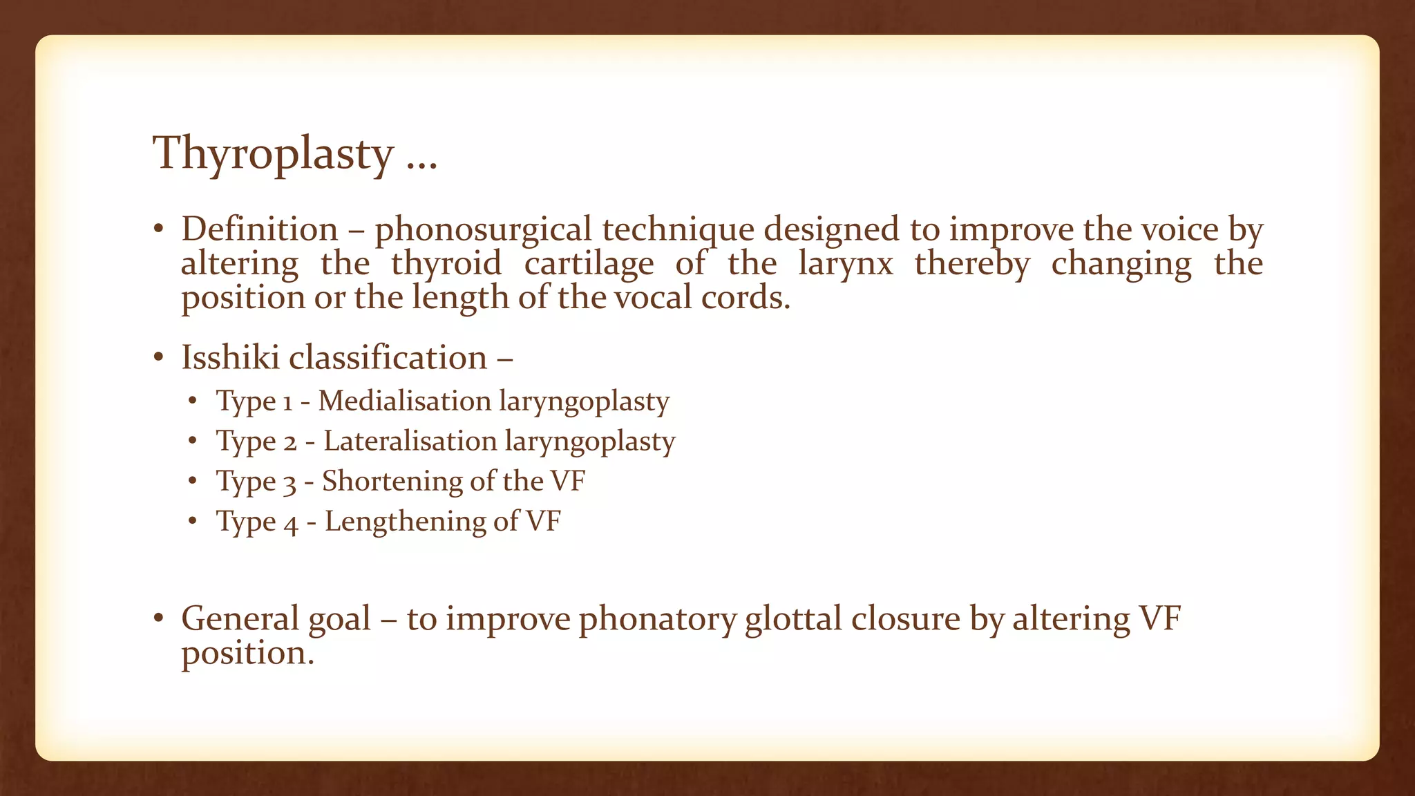 Phonosurgery | PDF