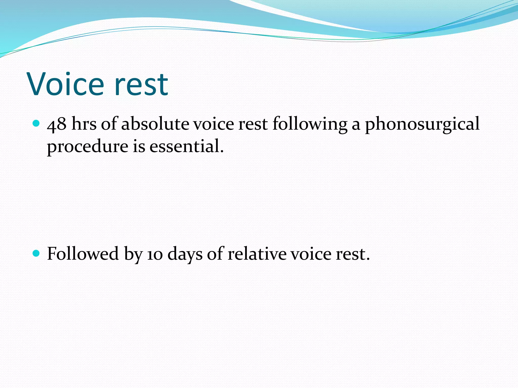 Phonosurgery and speech therapy | PPTX