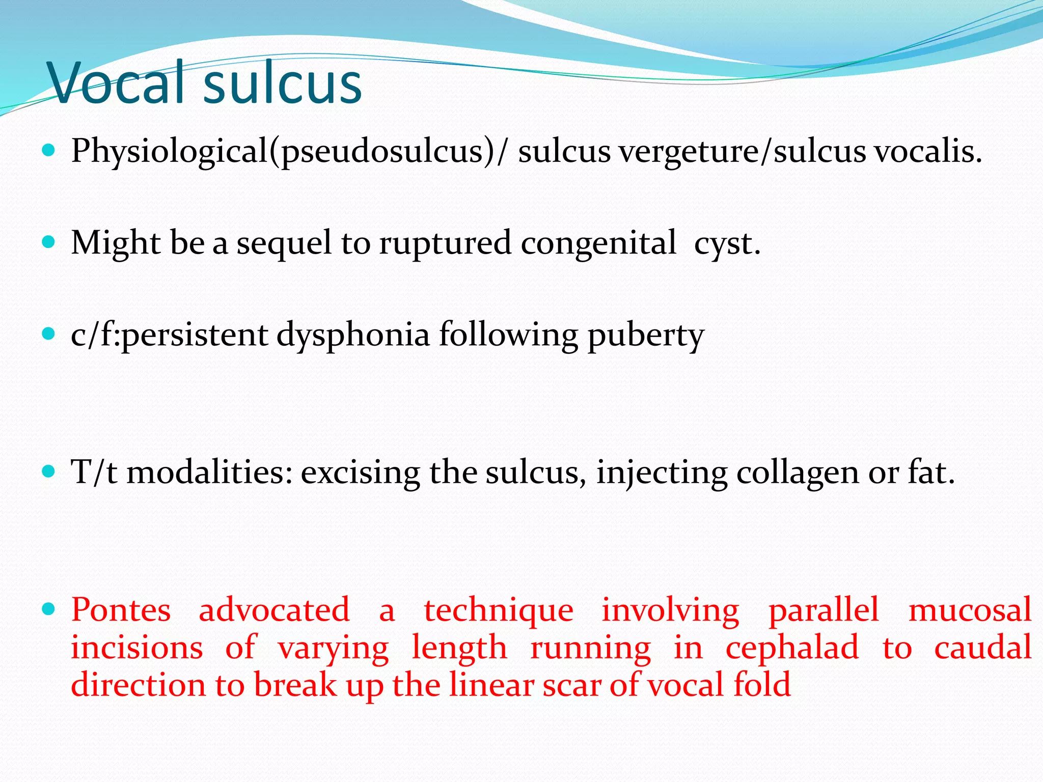 Phonosurgery and speech therapy | PPTX