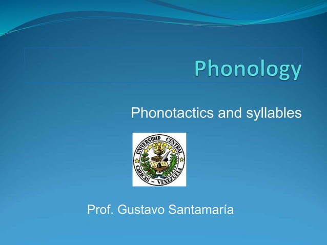 Phonotactics and syllables | PPT