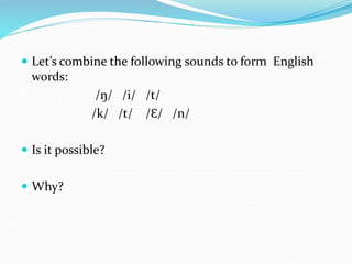 Phonotactics and syllables | PPT