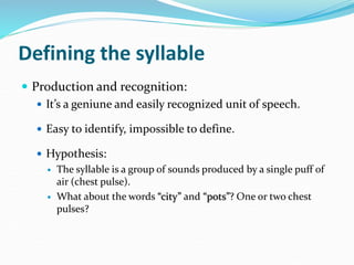 Phonotactics and syllables | PPT