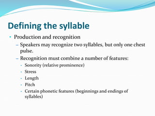 Phonotactics and syllables | PPT