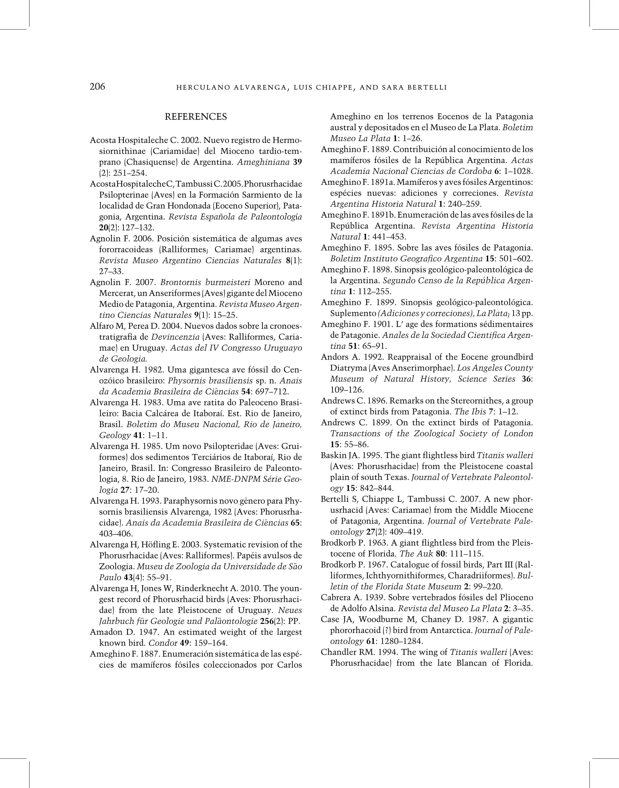 Phorusrhacids the terror birds | PDF