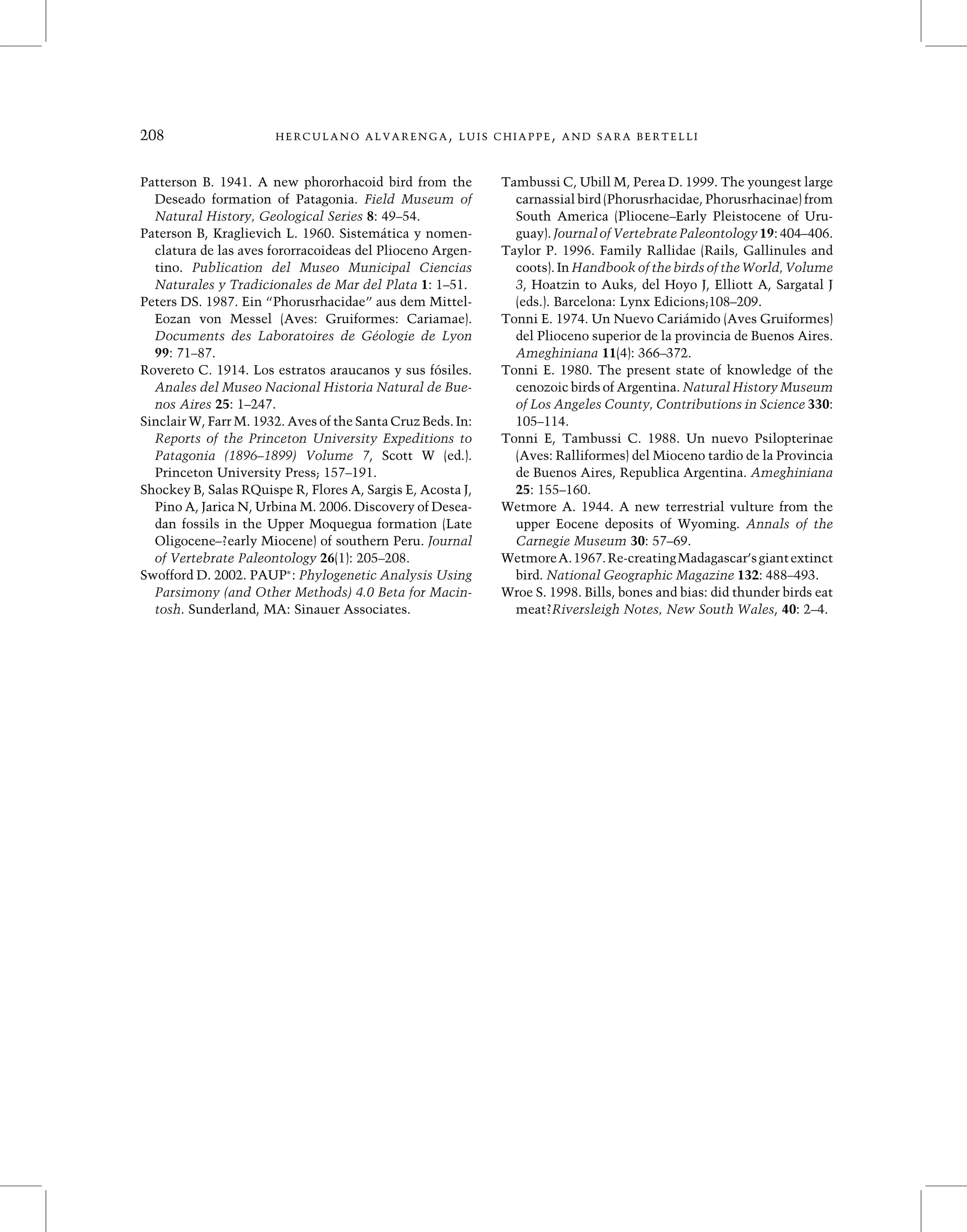 Phorusrhacids the terror birds | PDF