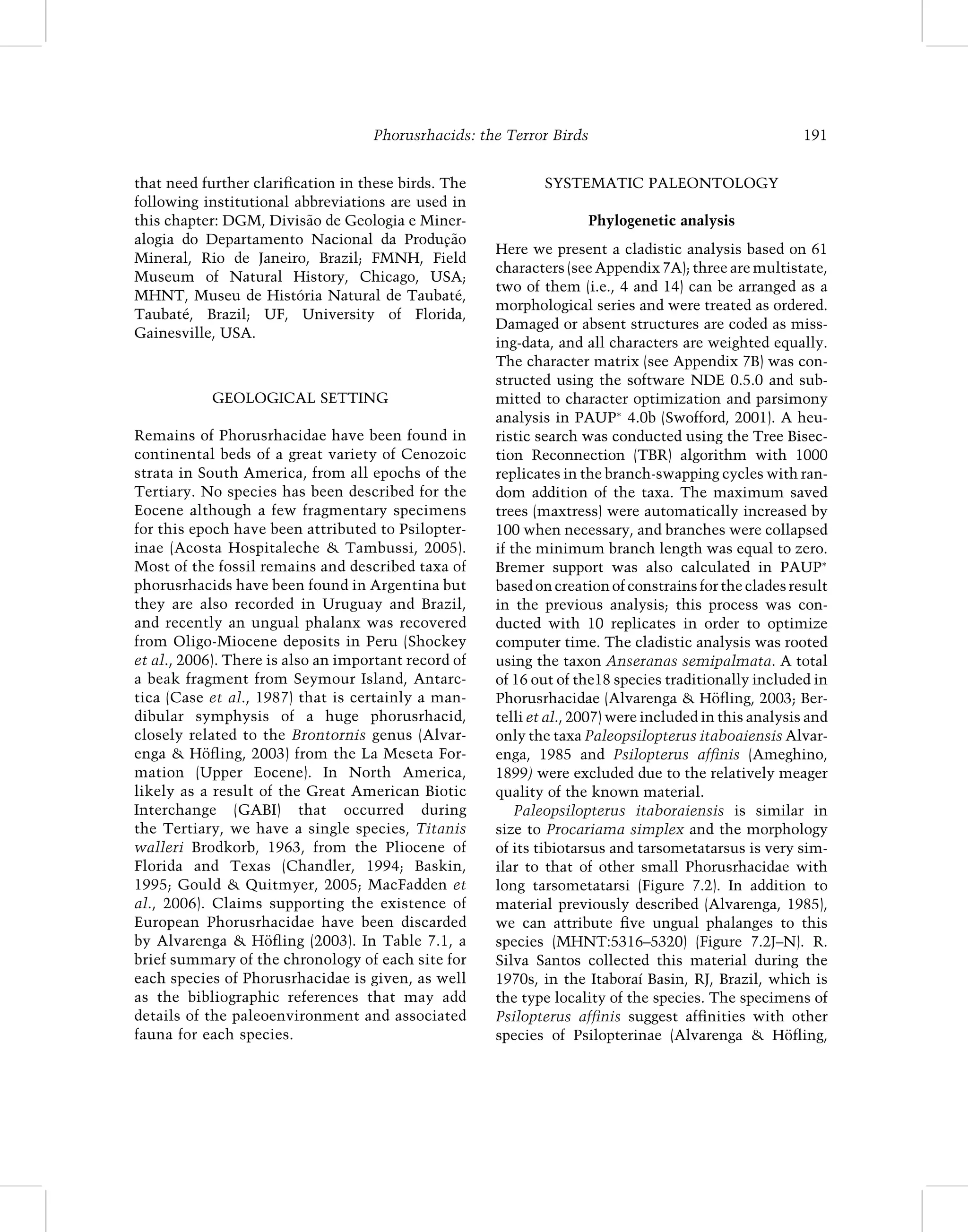 Phorusrhacids the terror birds | PDF