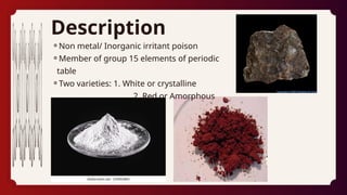 phosphorus poisoning PowerPoint presentation | PPTX