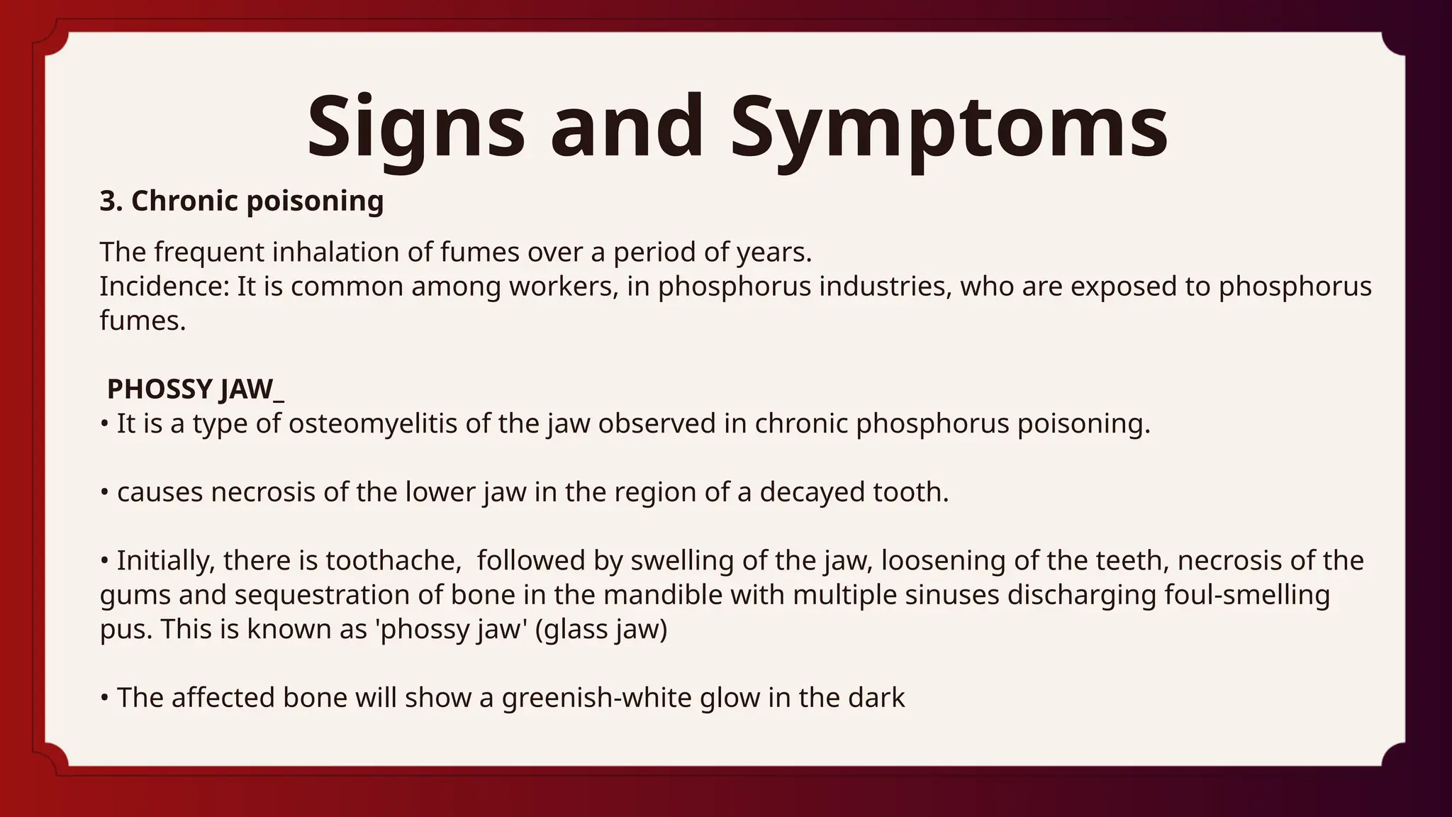phosphorus poisoning powerpoint forensic | PPTX