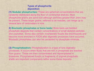 CHEMICAL SEDIMENTATION – PHOSPHATE DEPOSITS | PPT
