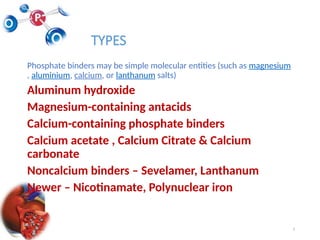 Phosphate Binders Lanthanum calcium carbonate | PPTX