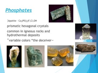 Phosphates group mineral | PPT | Chemistry | Science