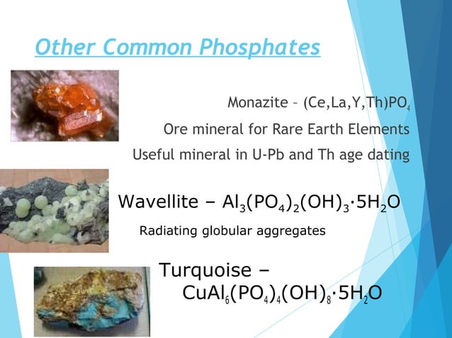 Phosphates group mineral | PPT | Chemistry | Science