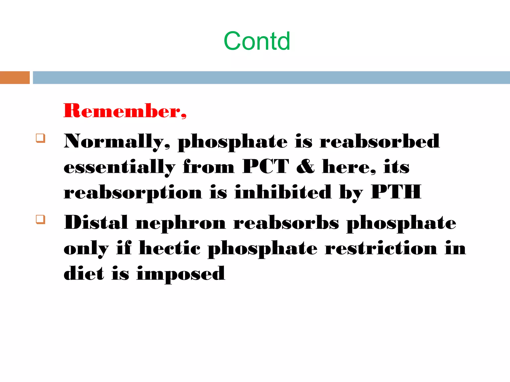 Phosphate homeostasis & its related disorders | PPT