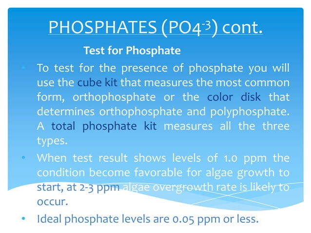 Phosphates (po4 3) | PPTX | Chemistry | Science