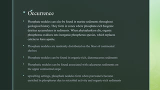 FORMATION,OCCURENCE AND COMPOSITION ON PHOSPHATIC NODULE | PPTX ...