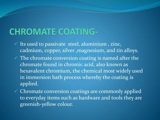 Phosphating and chromating | PPTX