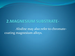 Phosphating and chromating | PPTX