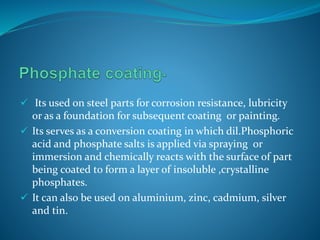 Phosphating and chromating | PPTX