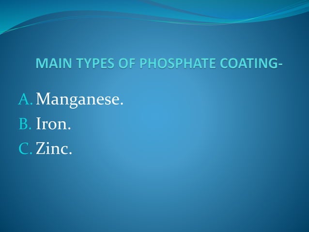 Phosphating and chromating | PPTX
