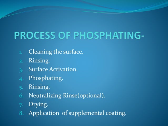 Phosphating and chromating | PPTX
