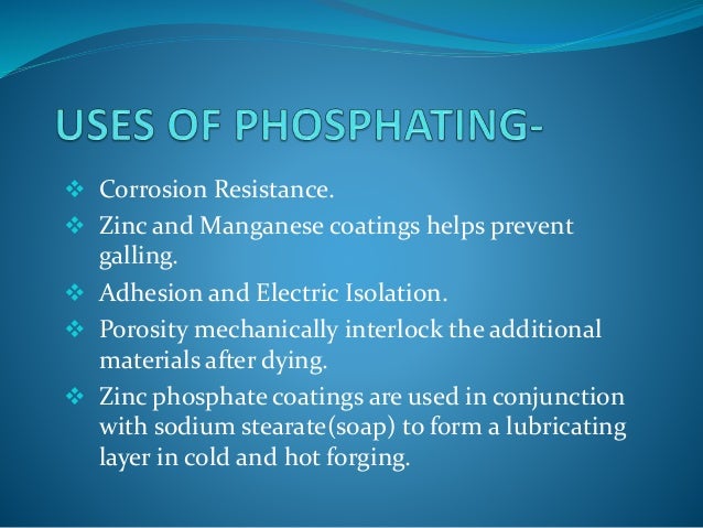 Phosphating and chromating