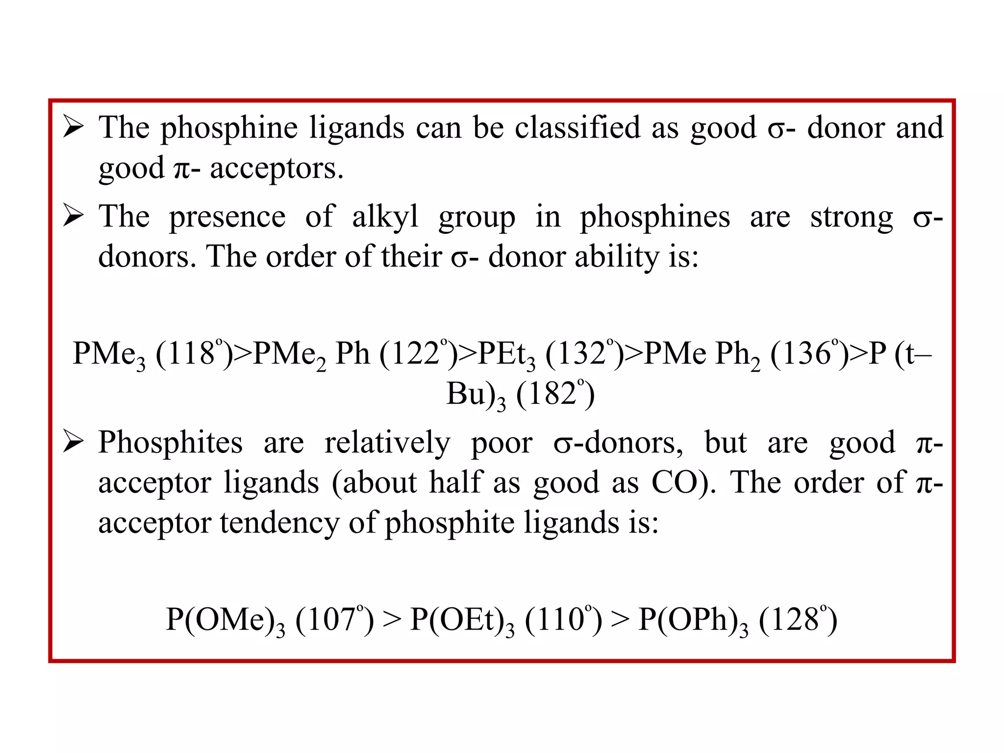 Phosphine as ligand by Dr Geeta Tewari | PPT