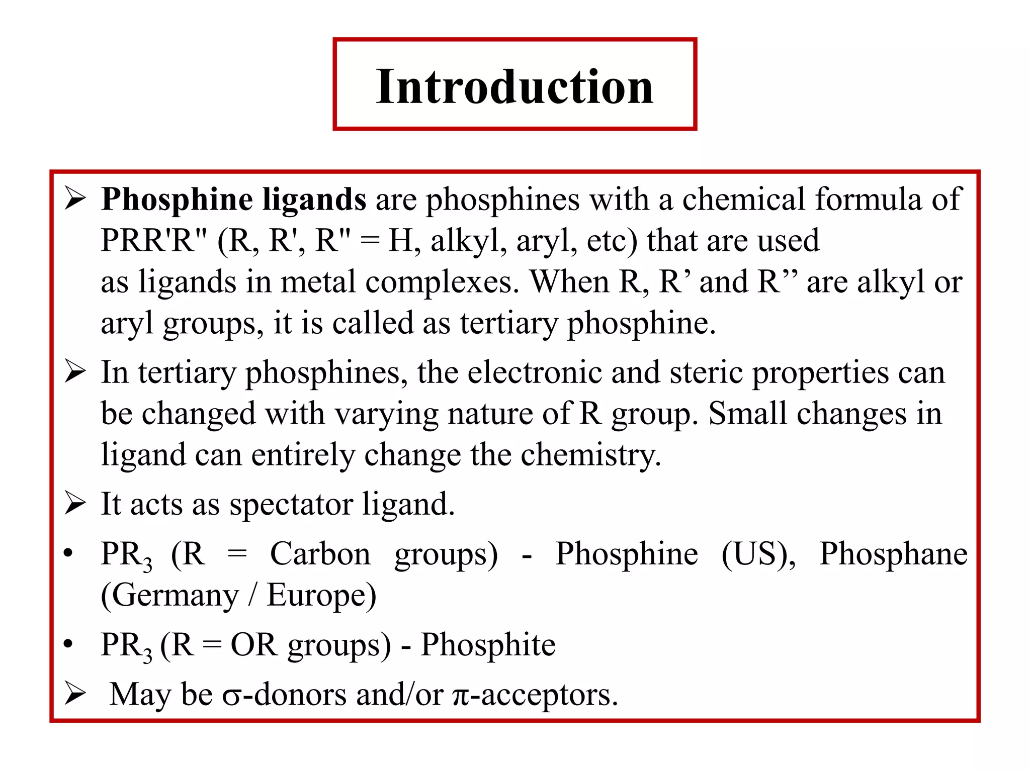 Phosphine as ligand by Dr Geeta Tewari | PPT