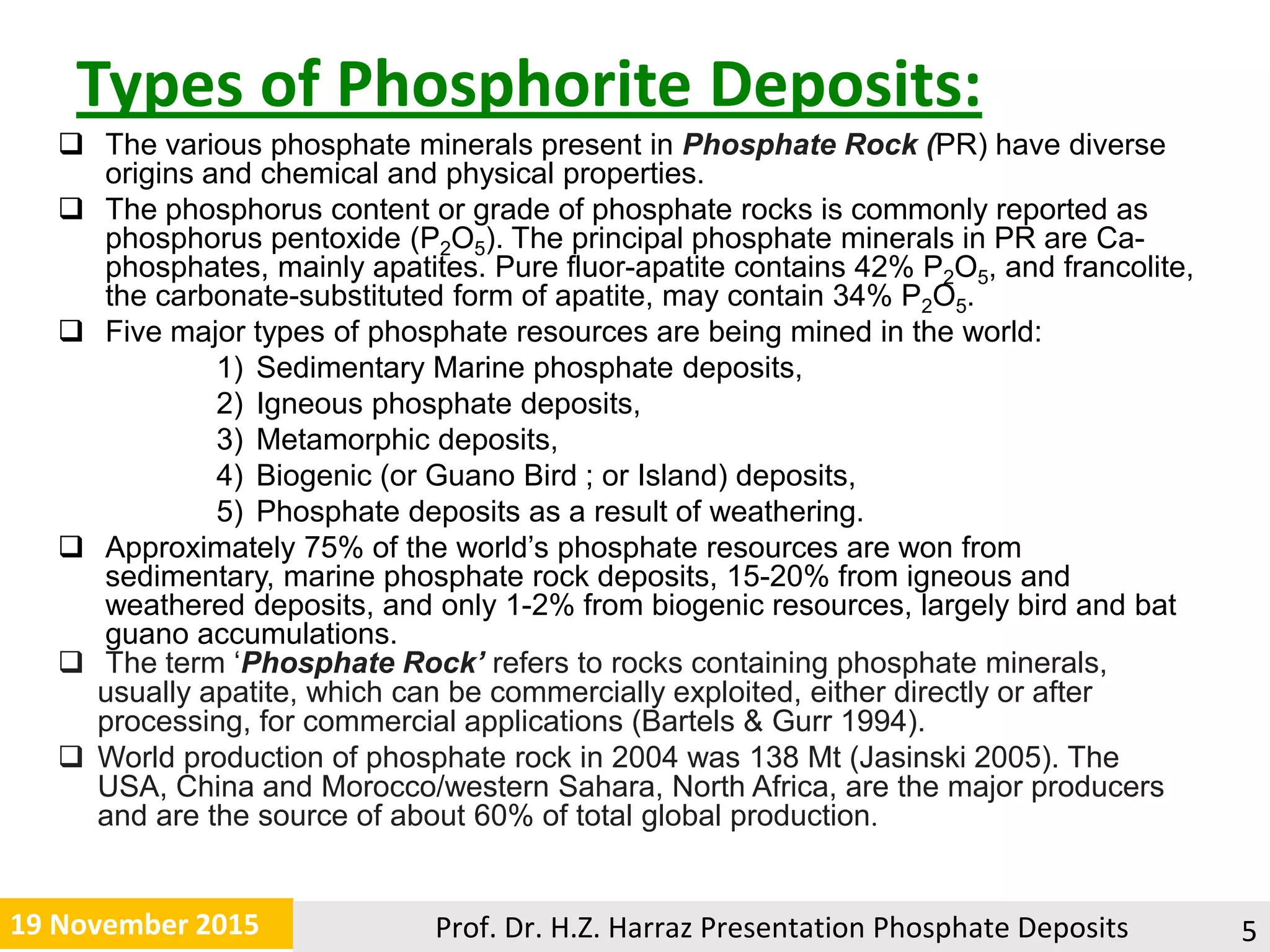 Phosphite ore deposits | PDF