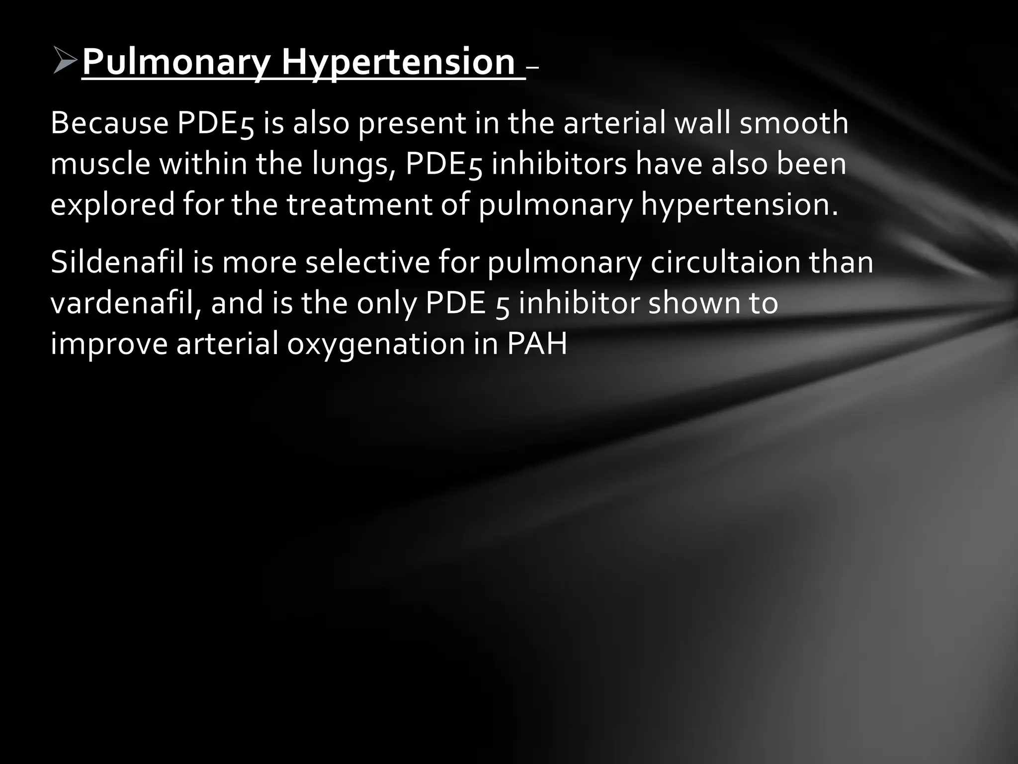 Phosphodiesterase 5 inhibitors | PPTX