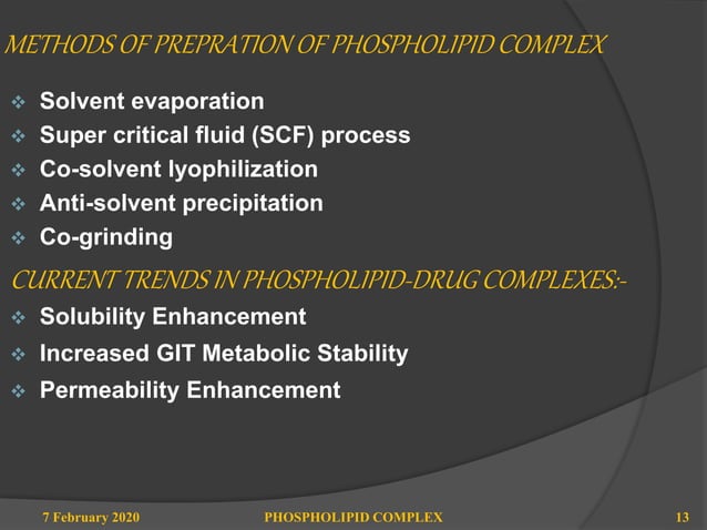 Phospholipid complex ppt | PPT