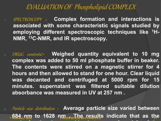 Phospholipid complex ppt | PPTX