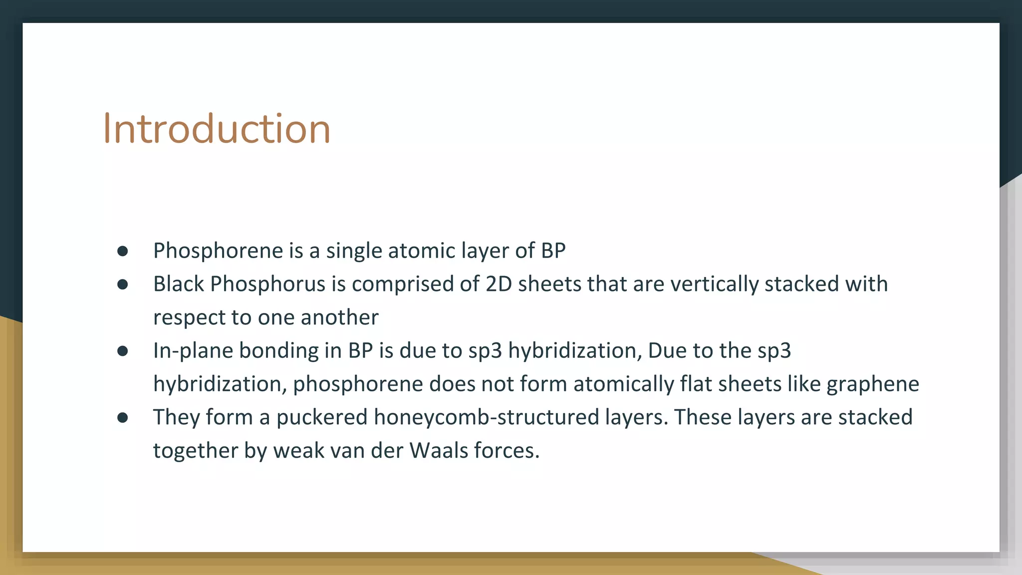 Phosphorene :Introduction, Type, Synthesis, Application | PPTX